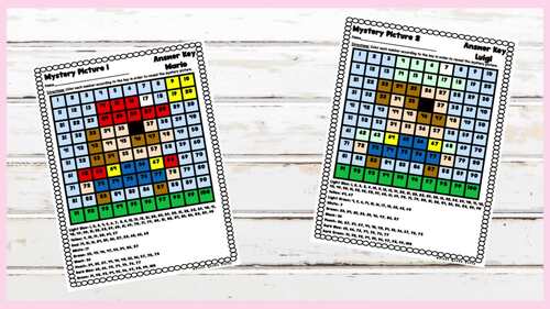 Super Mario Number Grid Mystery Pictures - Super Mario Worksheets