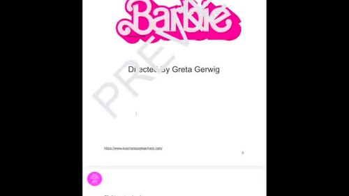 Barbie Film Study | Year 7-10 | Teacher notes and lesson plans US