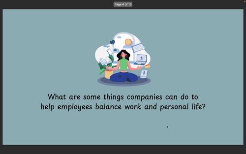 Work-Life Balance: Business HR English Lesson Presentation | TPT