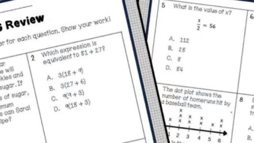 EOG Review #4 | 6th Grade Math | Test Prep by My Math Teacher Heart