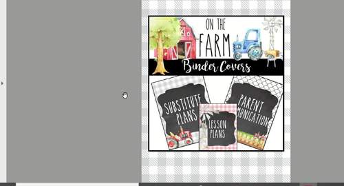 On The Farm Farmhouse EDITABLE Binder covers and spines!!! 24 DESIGNS