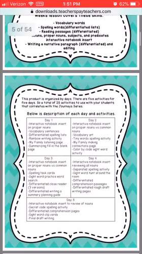 Differentiated Literacy Centers a Weeks worth of Activities Set 8