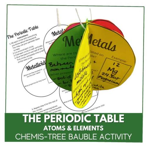 Periodic Table Science Christmas Activity Bauble by The Animated Teacher