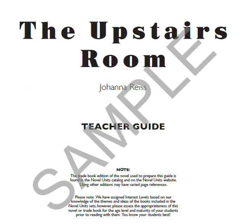 The Upstairs Room Novel Units® Teacher Guide Novel Study | TPT