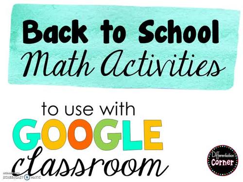 Back To School Math Review Digital Google Classroom Slides | TPT