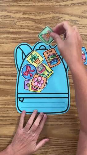 Back to School Backpack Craft for Kindergarten Bulletin Board All About Me