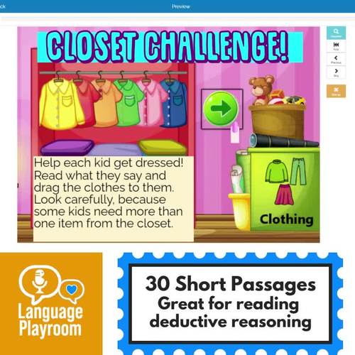 Clothing Challenge - Receptive Language and Description Task Cards for ...