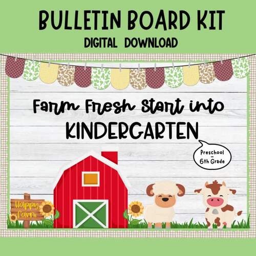 Editable Welcome Back Bulletin Board | Back to School Farm Classroom Decor
