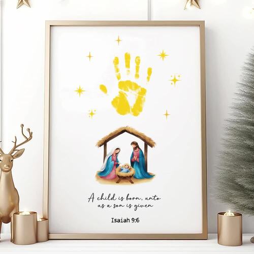 Christian Christmas Handprint Art | Nativity Scene Craft | Sunday ...