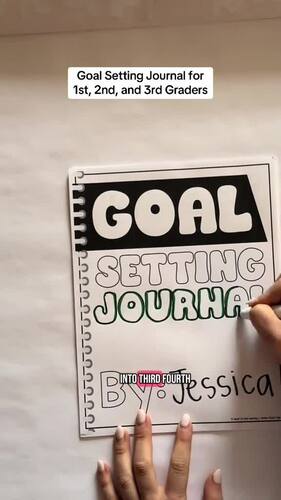 Goal Setting Journal for Early Elementary- Customizable and Low Prep