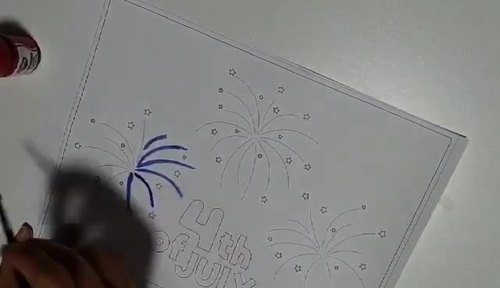 4th of July Fireworks Craft Coloring Pages Fingerprint Activity and ...