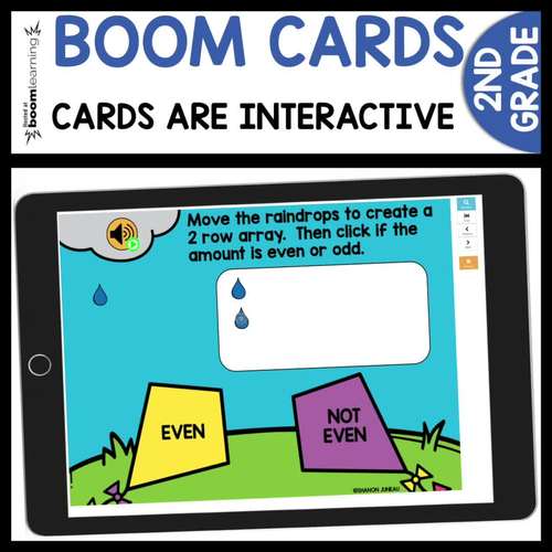 Even or Odd using Boom Cards Digital Task Cards M6L18 | TpT