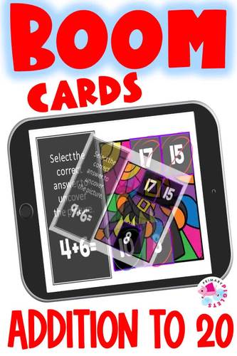 ADDITION TO 20 HALLOWEEN MATH BOOM CARDS by Primary Piglets | TPT