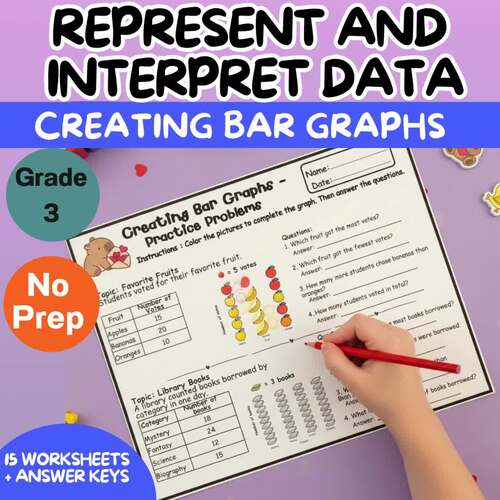 Represent and Interpret Data – Creating Bar Graphs Worksheets | Grade 3 ...