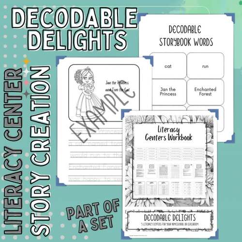 Story Creation with Decodable Word Cards Writing Center | TPT