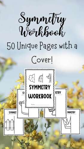 Symmetry Workbook-50 Unique Pages with a Cover! by Flower Power Teacher