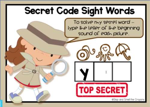 Boom Cards | Secret Code Sight Words Pre Primer by Stop and Smell the ...