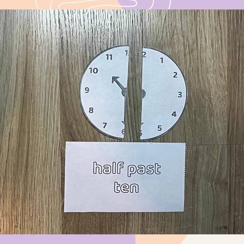 Telling Time to the Half Hour Worksheets – Cut & Fold Written Time ...