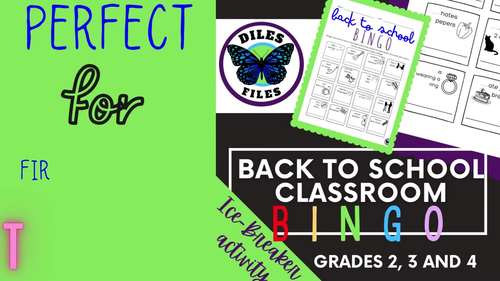 Back to School Classroom Bingo Mingle Simple Game by Diles Files