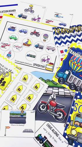 Transportation Preschool Language Unit for Speech Therapy (BOOM™ Deck ...
