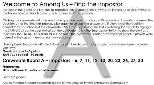 Among Us - Find the Impostor Customizable PowerPoint Template | TPT