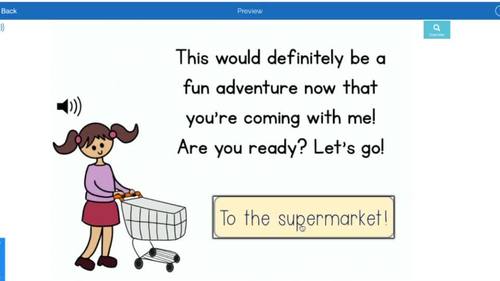 Grocery Shopping EURO version Interactive Boom Cards with audio | TpT