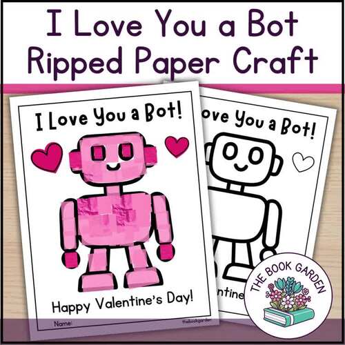 I Love You a Bot Robot Craft | Valentines Day Crafts | Valentines Day ...