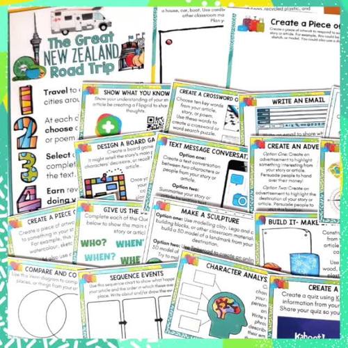 NZ School Journal Task Cards: The Great New Zealand Road Trip | PBL