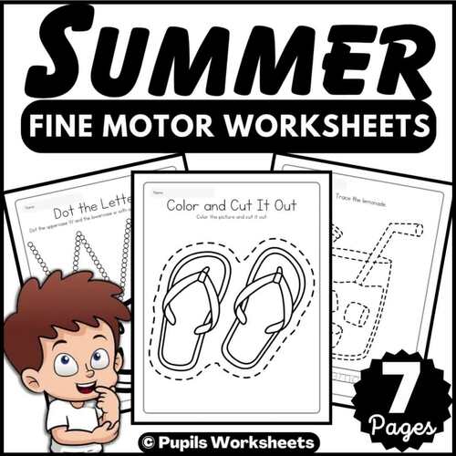Fine Motor Skills Worksheet Summer I Summmer and End of the Year Activities