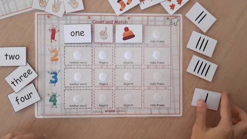 COUNT AND MATCH Busy Book Printable Preschool Activity Homeschool Resources