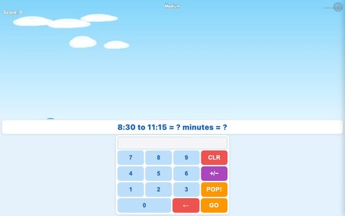 4th Grade Elapsed Time Math Game | Self-Checking Practice by Kick My Math
