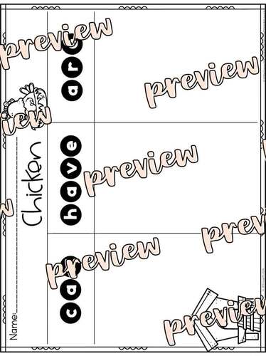 Life Cycle of a Chicken Mini Book and Activities for 1st and 2nd by Anh ...
