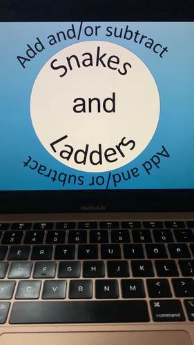 Add and/or Subtract Snakes & Ladders Word Problems INTERACTIVE GAME