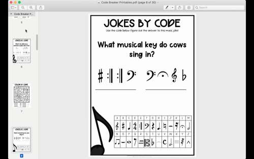 Music Code Breakers NO PREP | Printables by musicpluscoffee | TpT