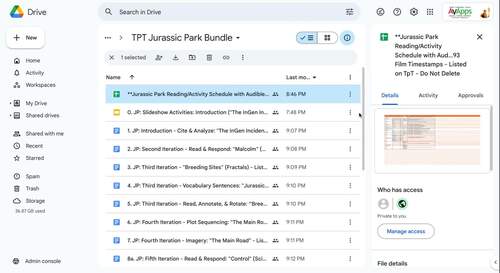 8-Week Jurassic Park Novel Teaching Bundle with Weekly Schedule | TPT