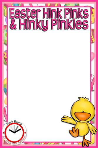EASTER HINK PINK & HINKY PINKY PUZZLES Word Riddle Task Cards ...