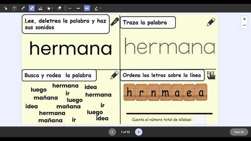 Palabras de Ortografía HMH de Primer grado Modulo 2 (semanas 4 a 6)