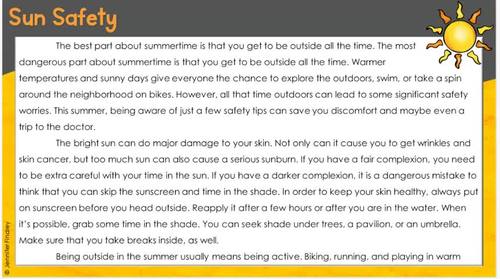 Summer Reading Comprehension - Digital Summer Reading Activities
