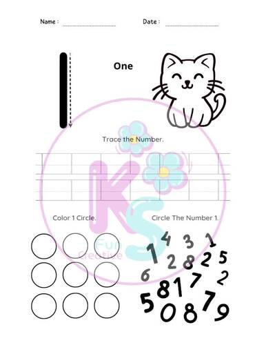 Tracing Number 1-20 by KS Fun Creative | TPT