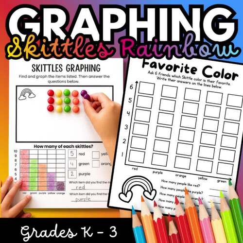 Skittles Rainbow Graphing Worksheet St Patricks Day Math Sorting ...