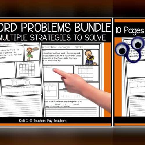 1st Grade Math Word Problems BUNDLE Add Subtract to 20 Explaining Answer