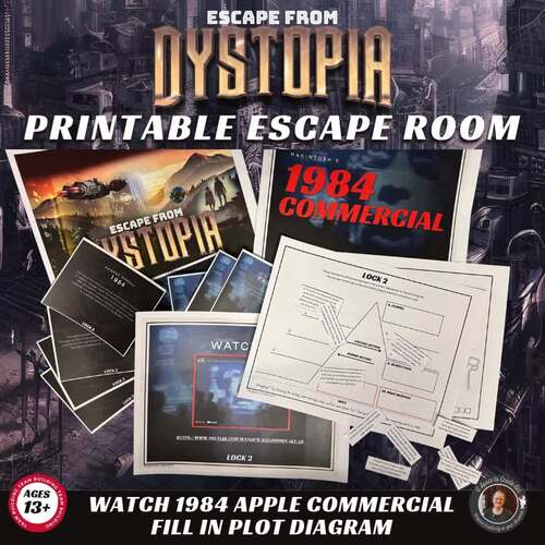 PRINTABLE Dystopian Escape Room, Sci-Fi Escape: Middle/High School ELA ...