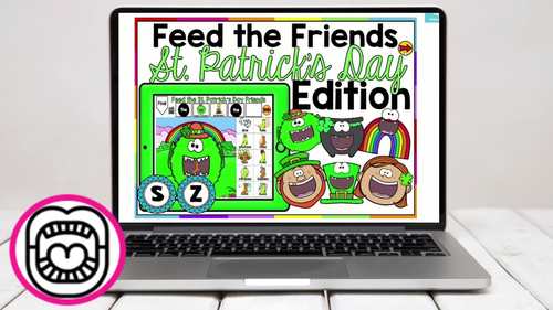 Speech Therapy St. Patrick's Day BOOM CARDS Articulation Feed Me Games ...