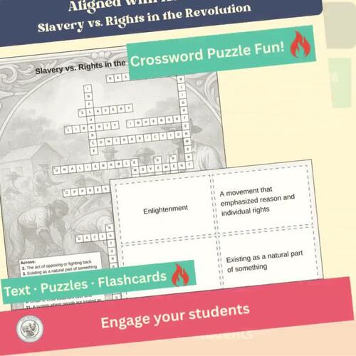HSS 5.6.7 Puzzle Pack: Slavery & Liberty American Revolution | TPT
