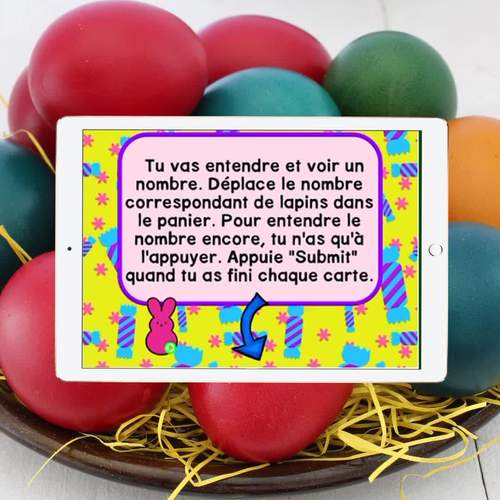 Compte jusqu'à 10 | Les lapins | Cartes Boom avec audio | TPT
