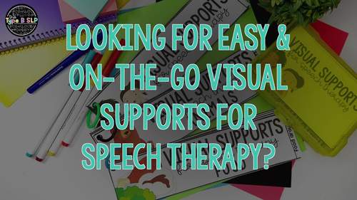 Visual Supports Strips for Speech Therapy | Categories Language Describing