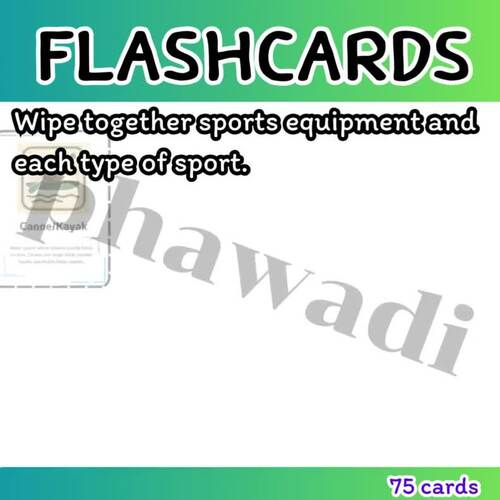 Printable Flashcard Set – Kids’ Sports & Equipment – ESL / EFL by Phawadi