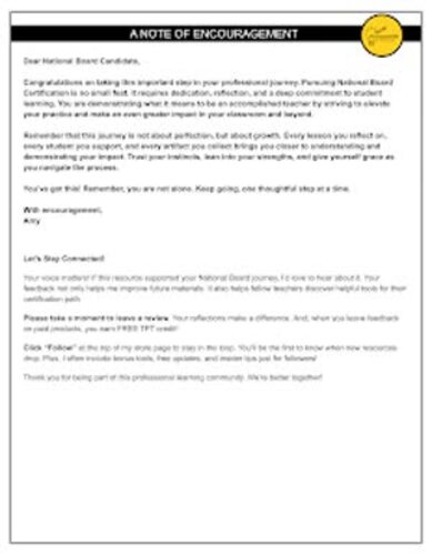 National Board Certification | ALL AREAS | Getting Started Checklist