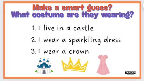 Halloween Core Vocabulary: Put Costume On by Tandem Speech Services