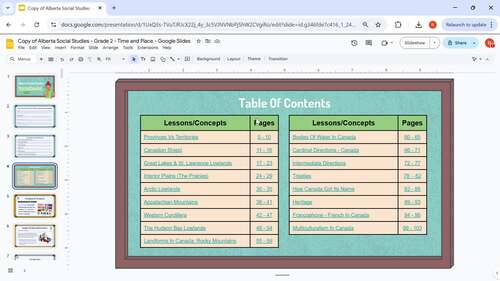 Google Slides Lessons - Alberta Social Studies - Grade 2 - Time and ...